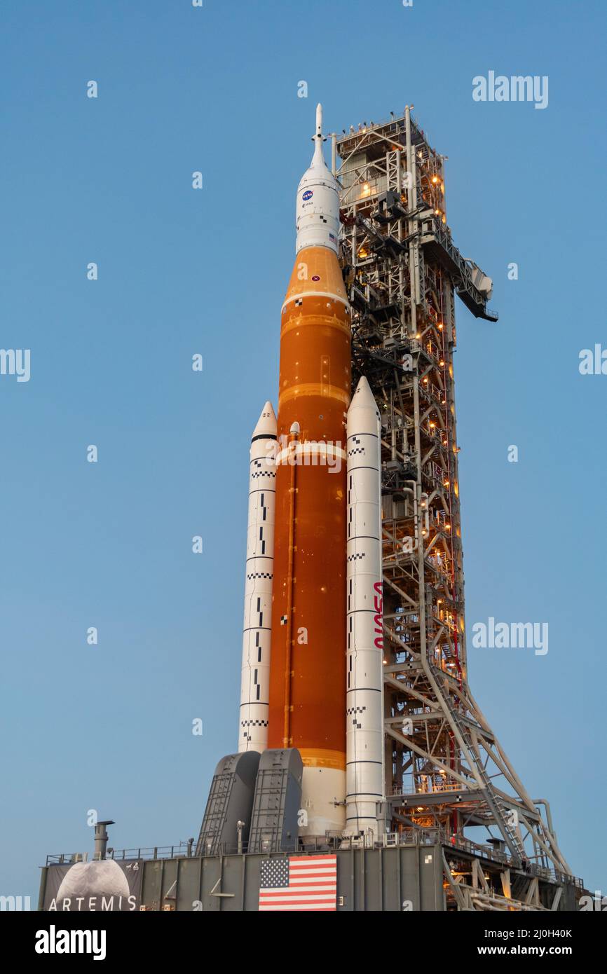 NASA Space Launch System Rocket Rollout Stock Photo - Alamy