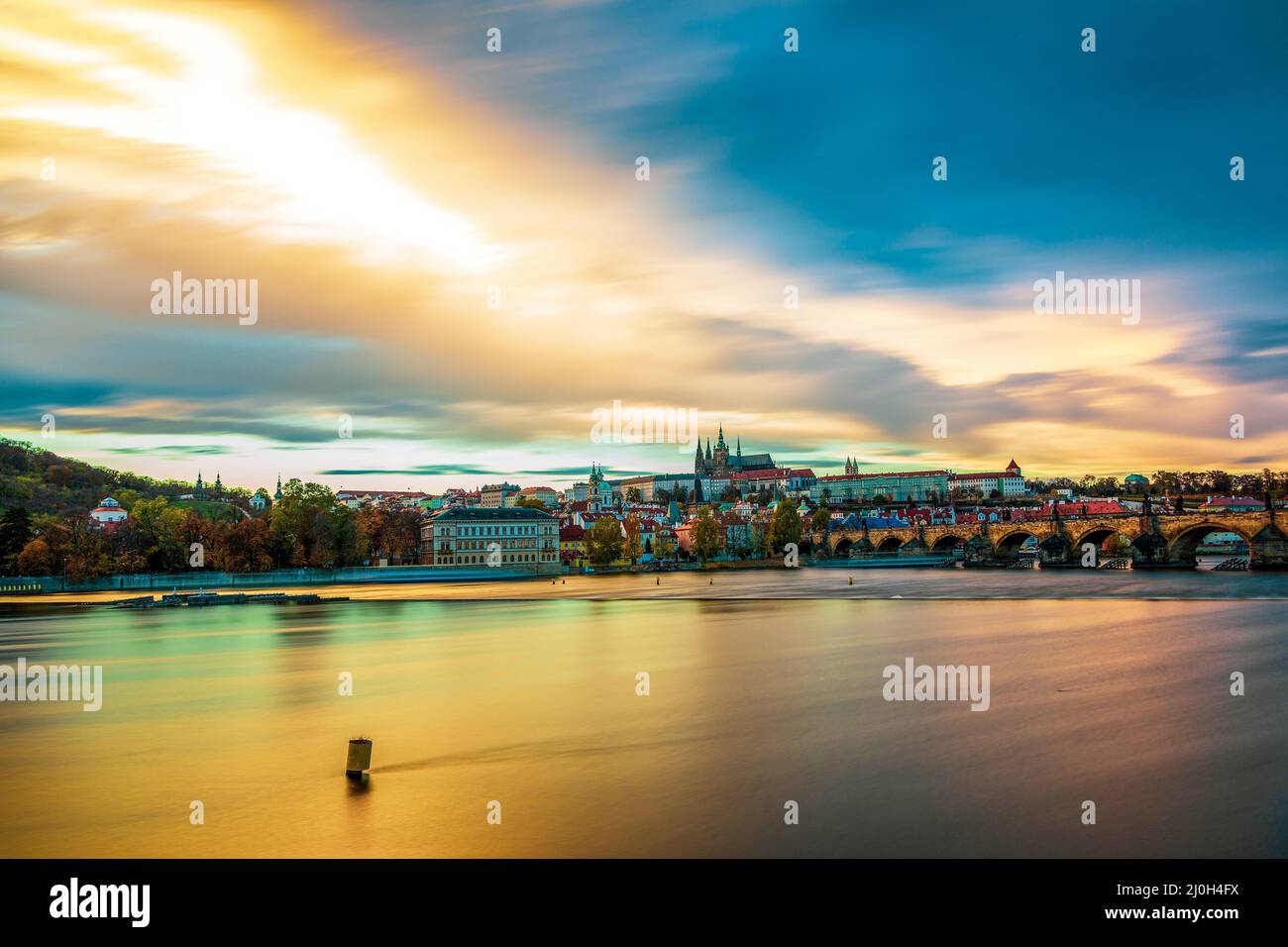 Prague vibrant scene castle hi-res stock photography and images - Alamy