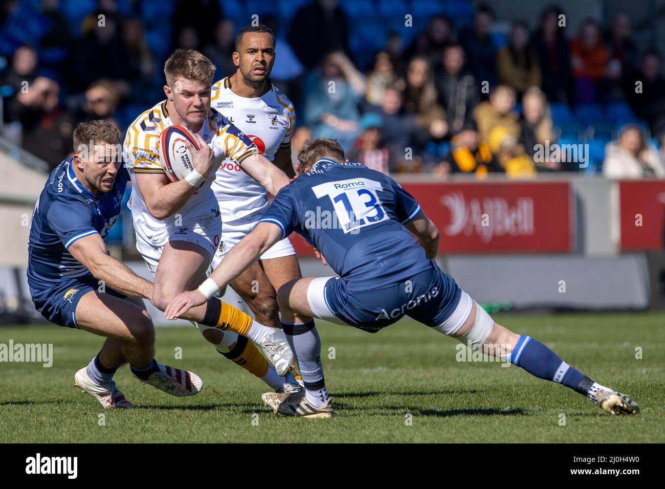 19th March 2022 ; AJ Bell Stadium, Sale, England; Premiership Rugby Cup ...
