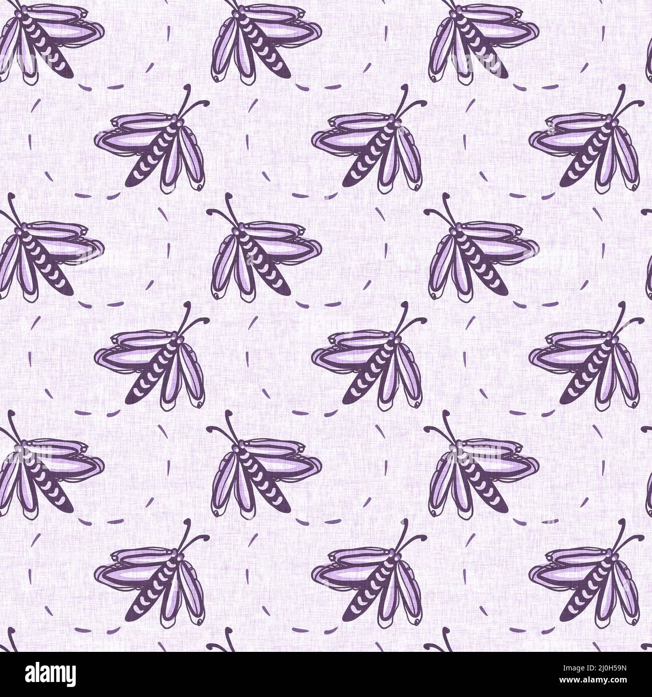 Gender neutral floral bug seamless raster background. Simple whimsical ...