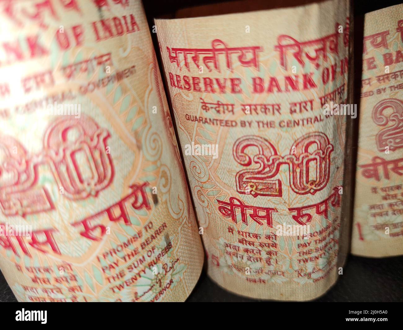 Closeup shot of Indian rupee banknotes Stock Photo - Alamy