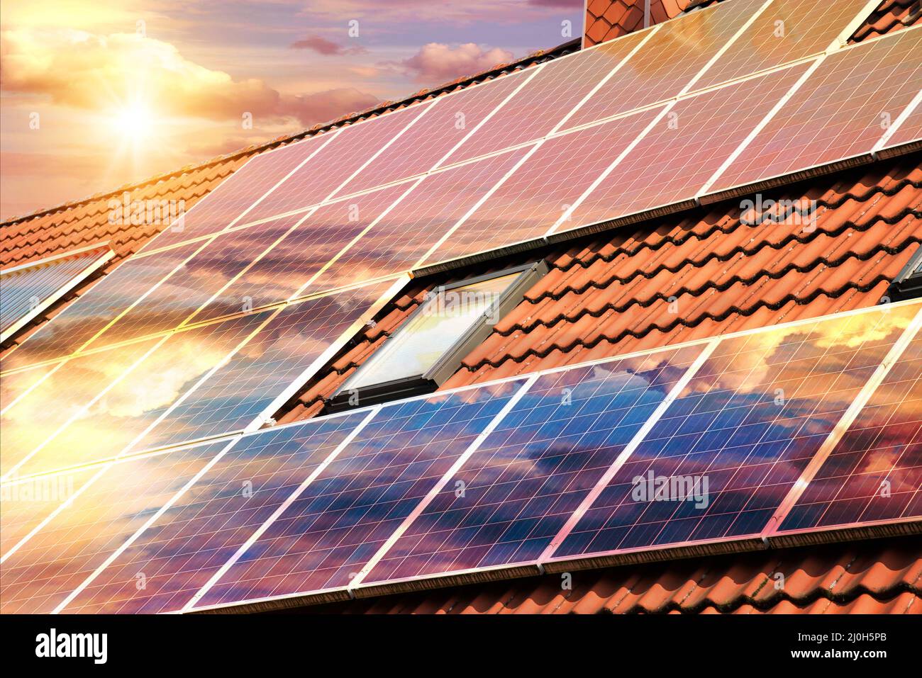 Solar panel beautiful blue sky hi-res stock photography and images - Alamy