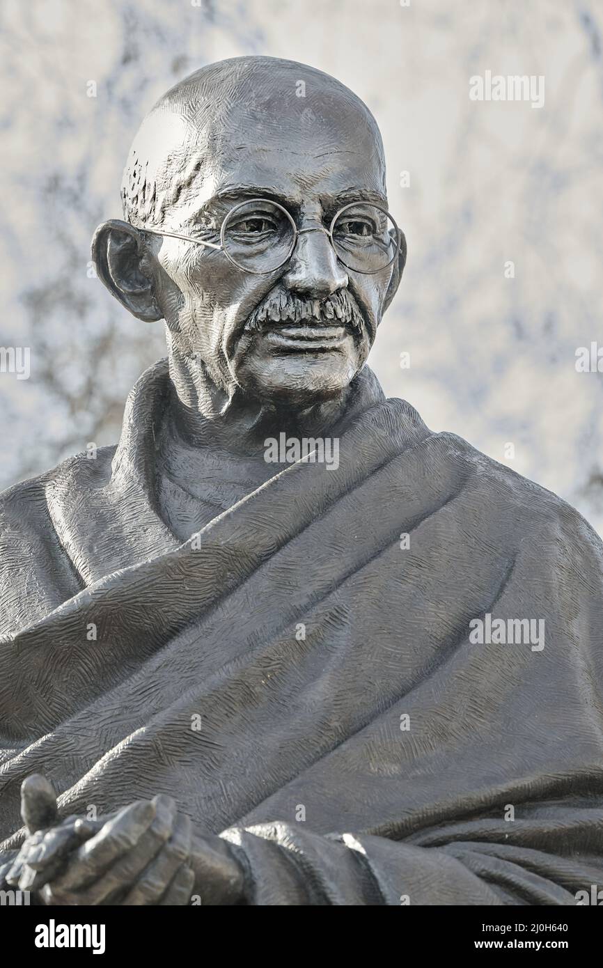 Statue of Mahatma Ghandi (an Indian civil rights activist) in ...