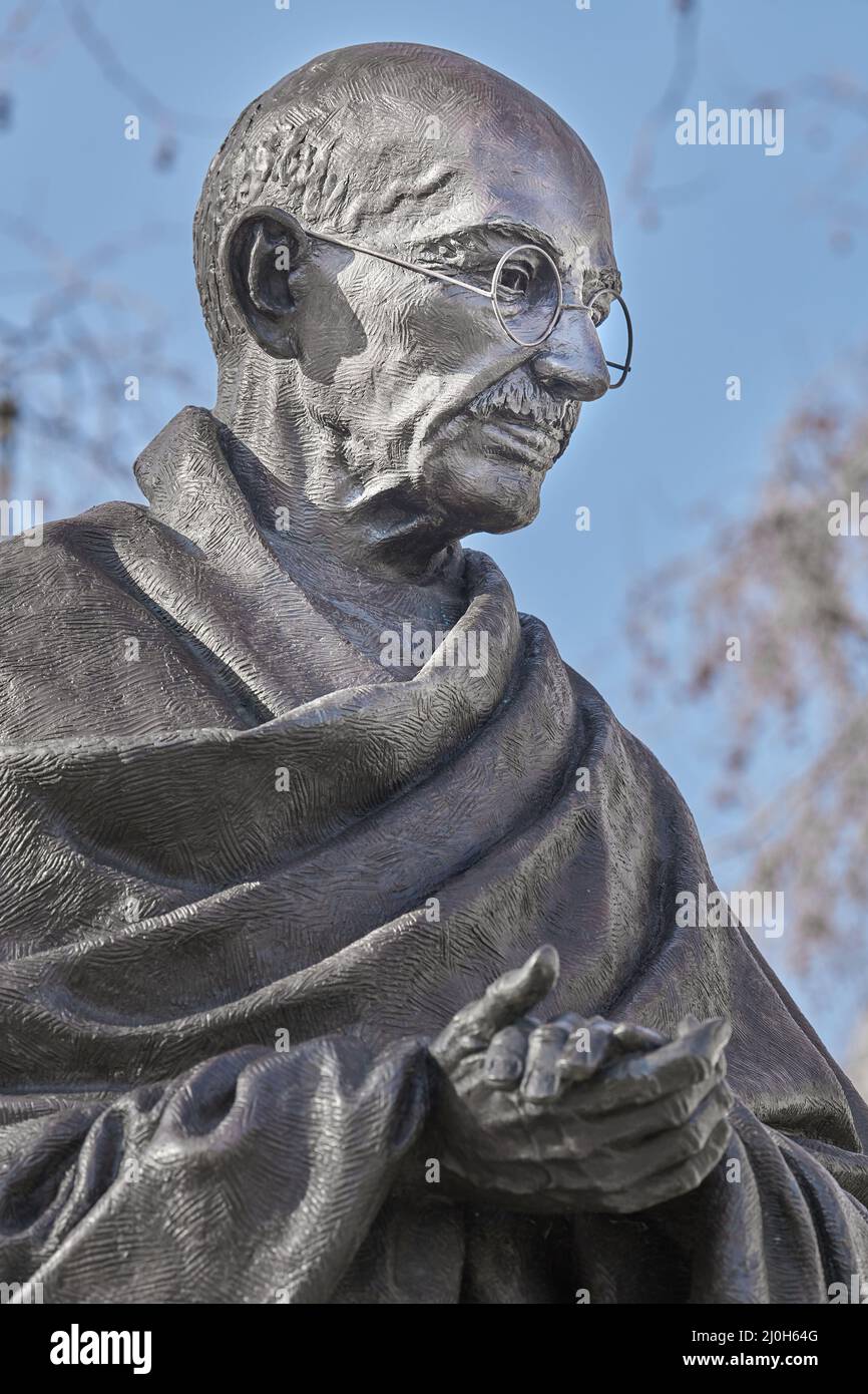 Statue of Mahatma Ghandi (an Indian civil rights activist) in ...