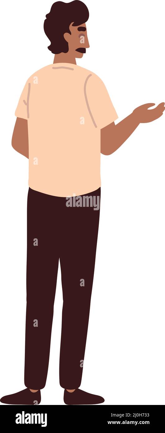 man standing back view Stock Vector Image & Art - Alamy