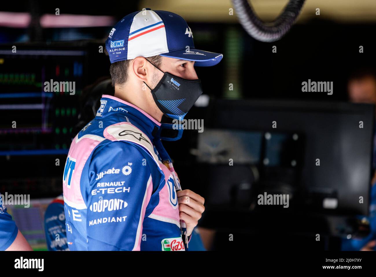 OCON Esteban (fra), Alpine F1 Team A522, portrait during the Formula 1 Gulf Air Bahrain Grand ...