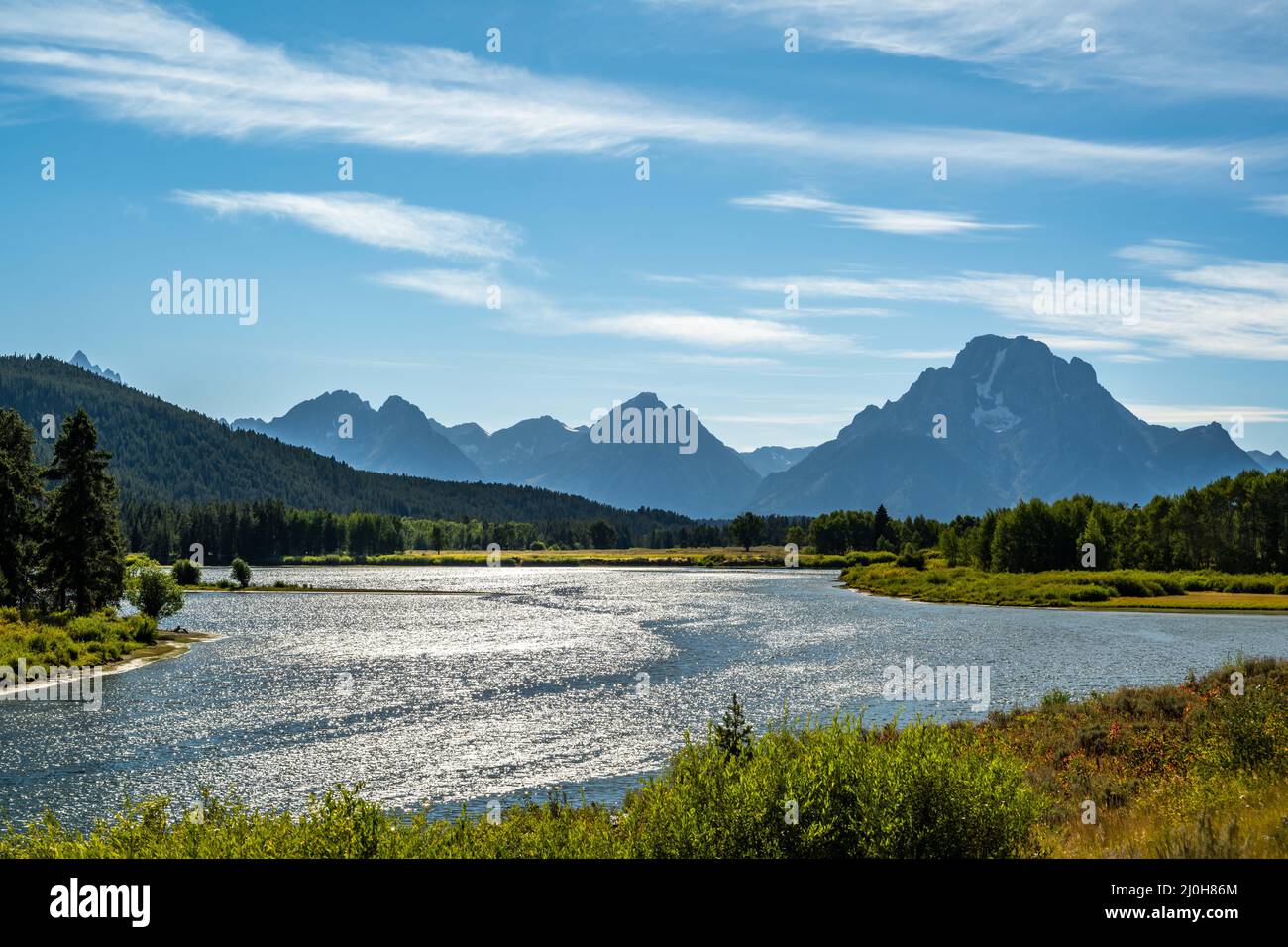 The Meandering Snake River in Grand Teton National Park, Wyoming Stock ...