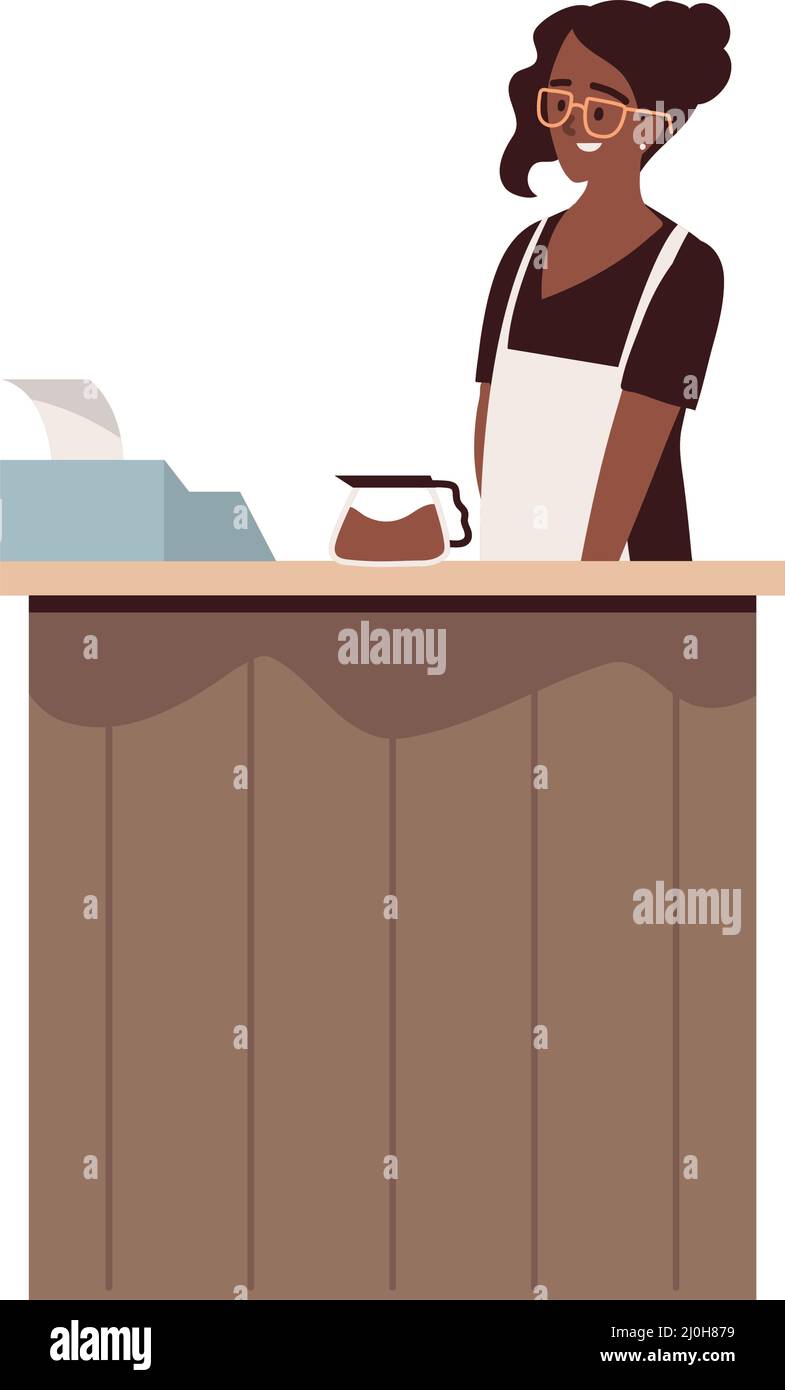 Female coffee maker Stock Vector Images - Alamy