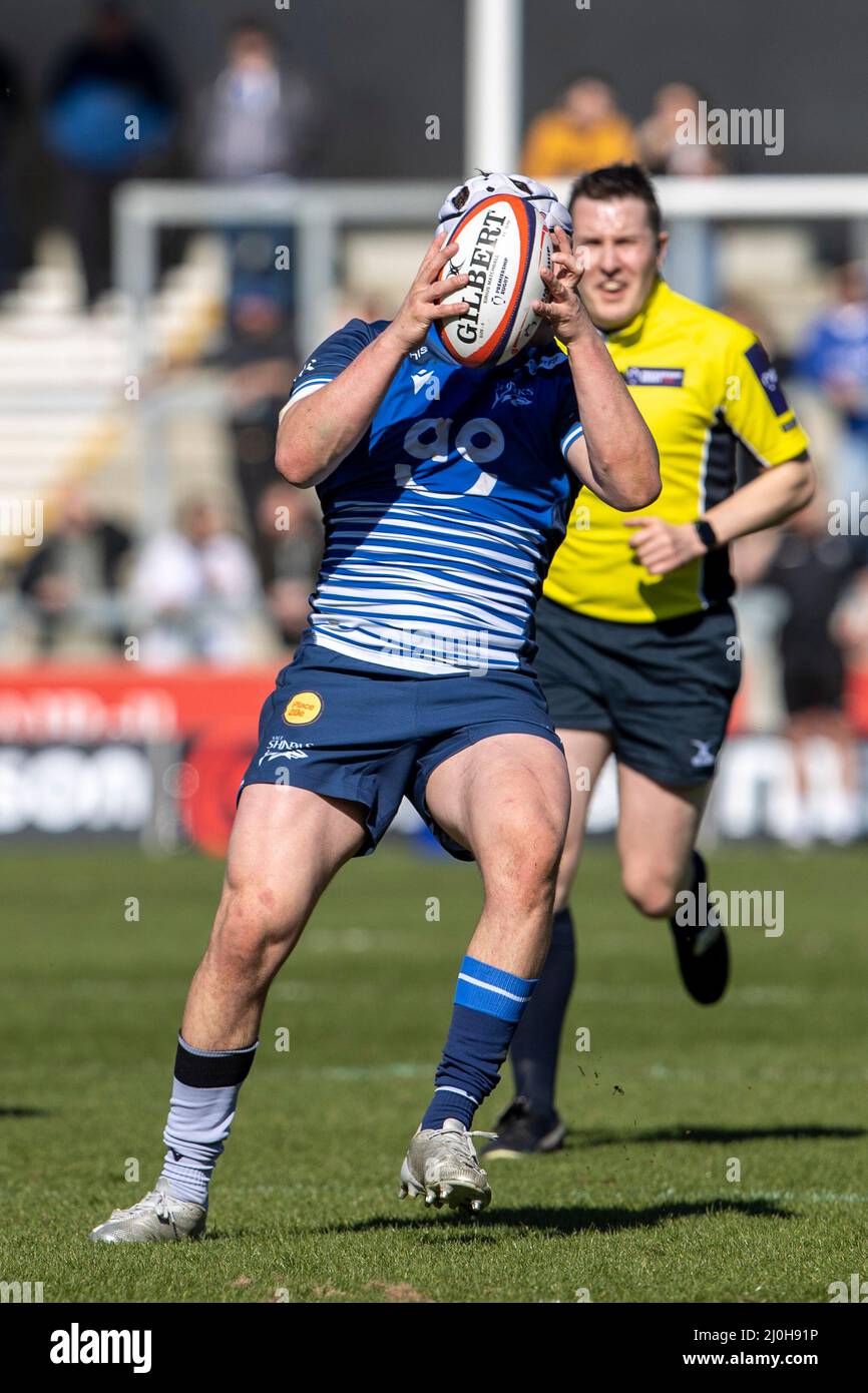 19th March 2022 ; AJ Bell Stadium, Sale, England; Premiership Rugby Cup ...