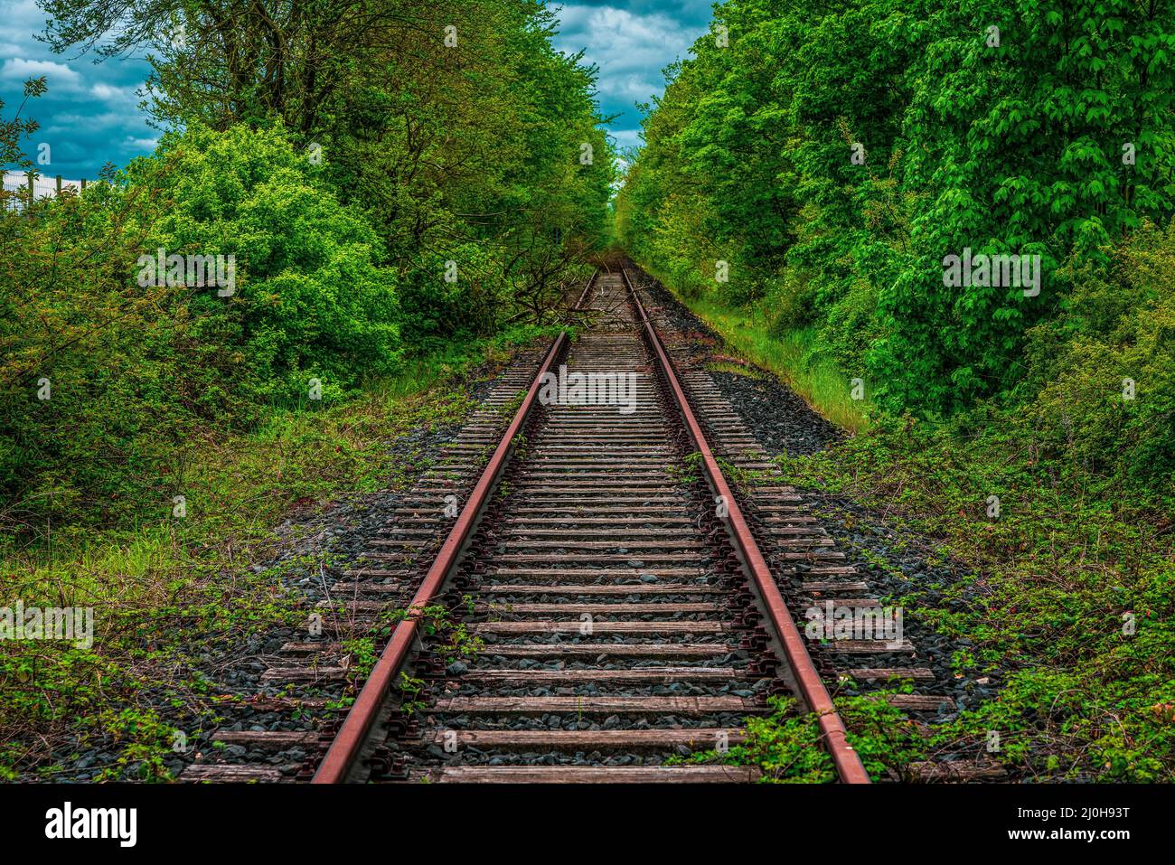 Abandoned railroad tracks run hi-res stock photography and images - Alamy