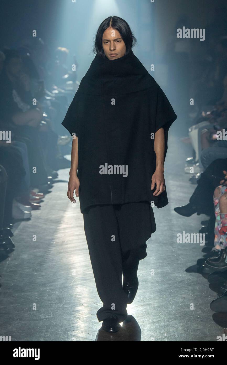 New York, USA. 18th Mar, 2022. A model walks the runway during the ...