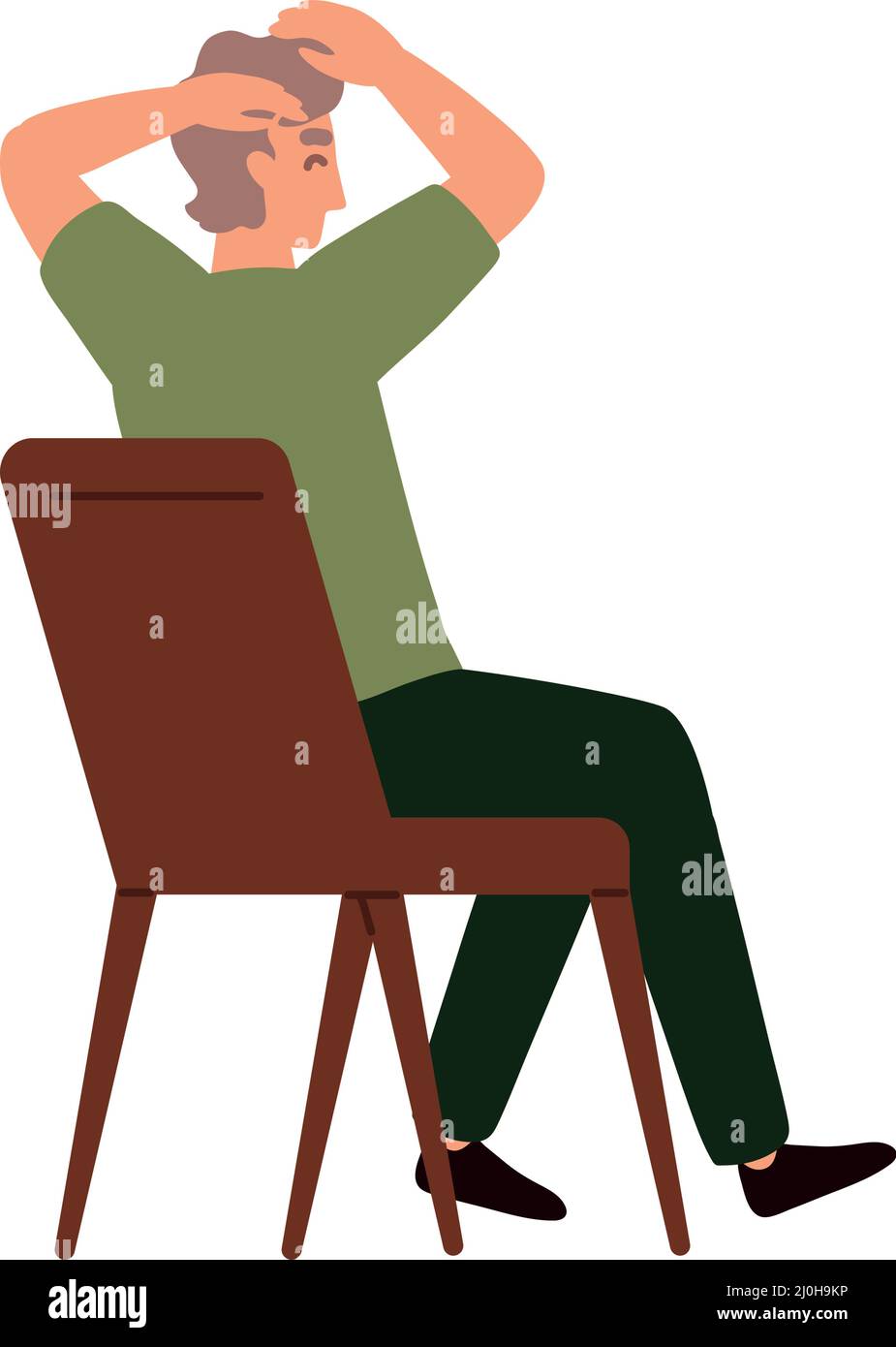 man sitting back view Stock Vector Image & Art - Alamy