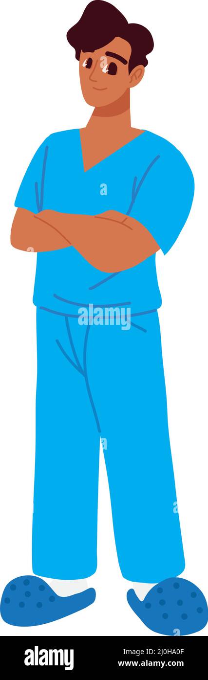 nurse man in uniform Stock Vector Image & Art - Alamy
