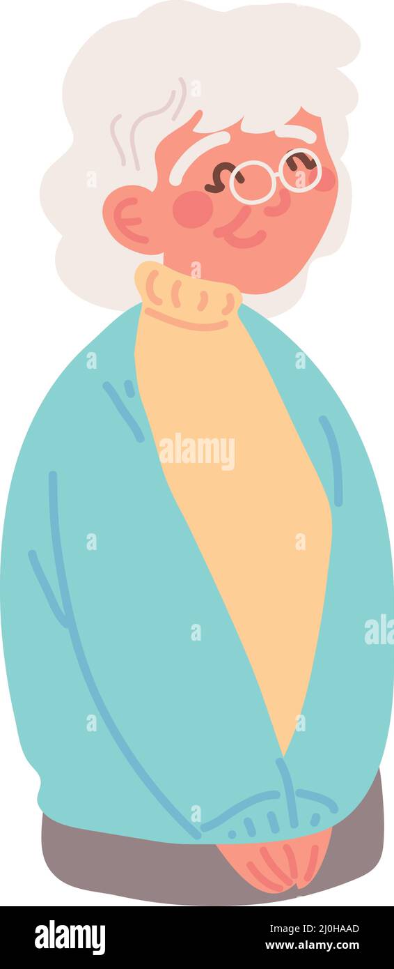 Happy old woman character animation hi-res stock photography and images ...