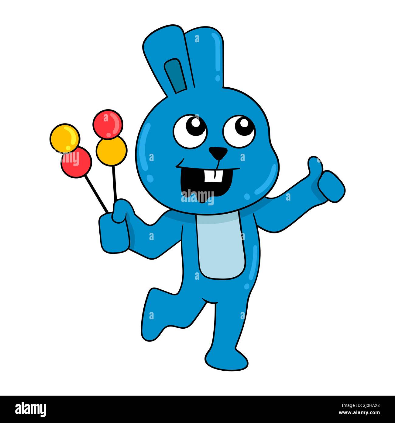 cute little bunny is having a happy face Stock Vector Image & Art - Alamy