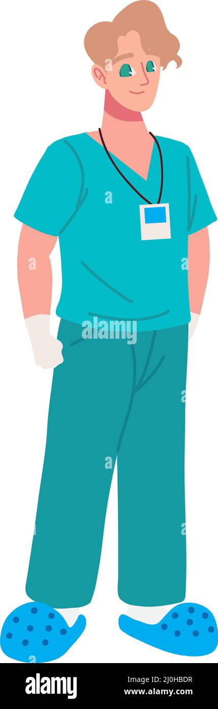 nurse male portrait Stock Vector Image & Art - Alamy