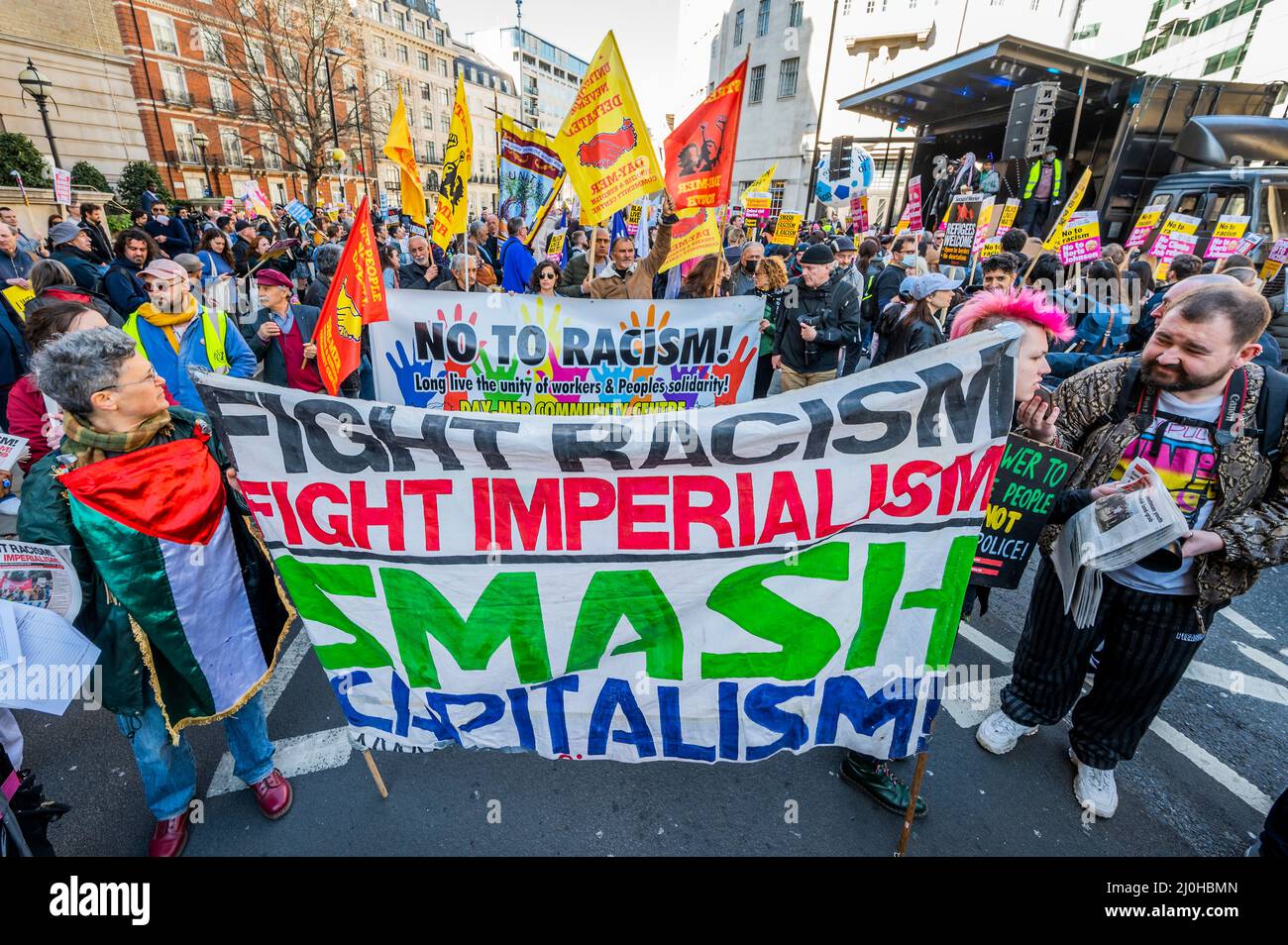 London, UK. 19th Mar, 2022. Fight Racism, Fight Imperialism - As part ...