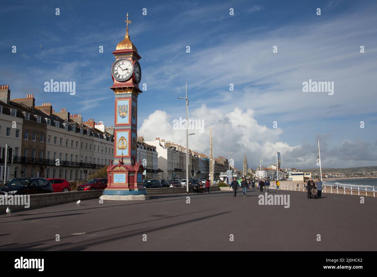 The Queen Victoria Jubilee Clock in Weymouth, Dorset in the UK Stock ...