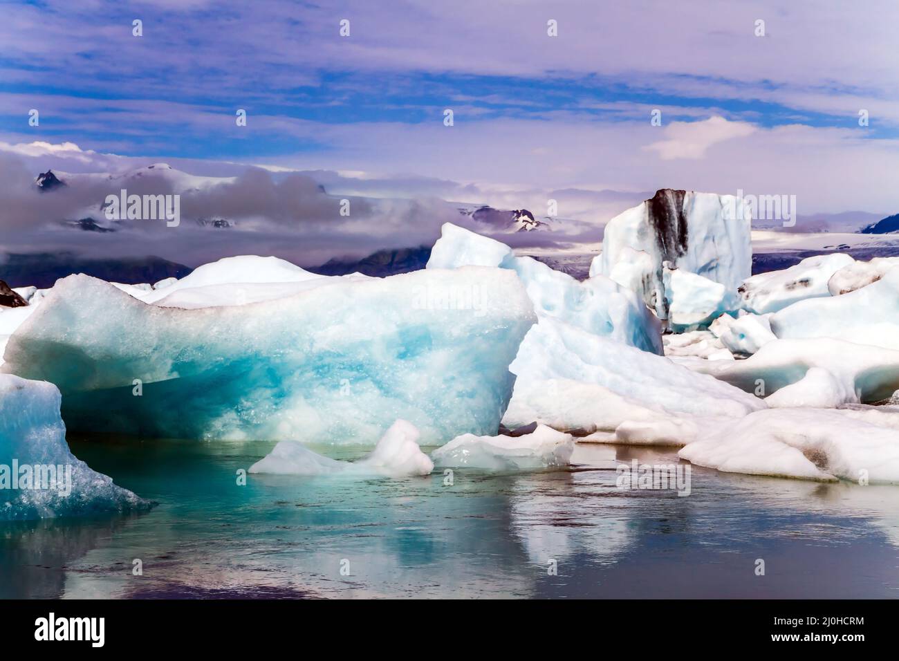 White and blue icebergs and ice floes Stock Photo - Alamy