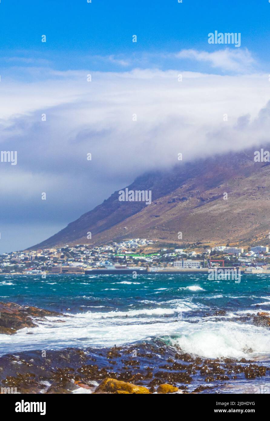 False Bay rough coast landscape Town Cape Town South Africa Stock Photo ...