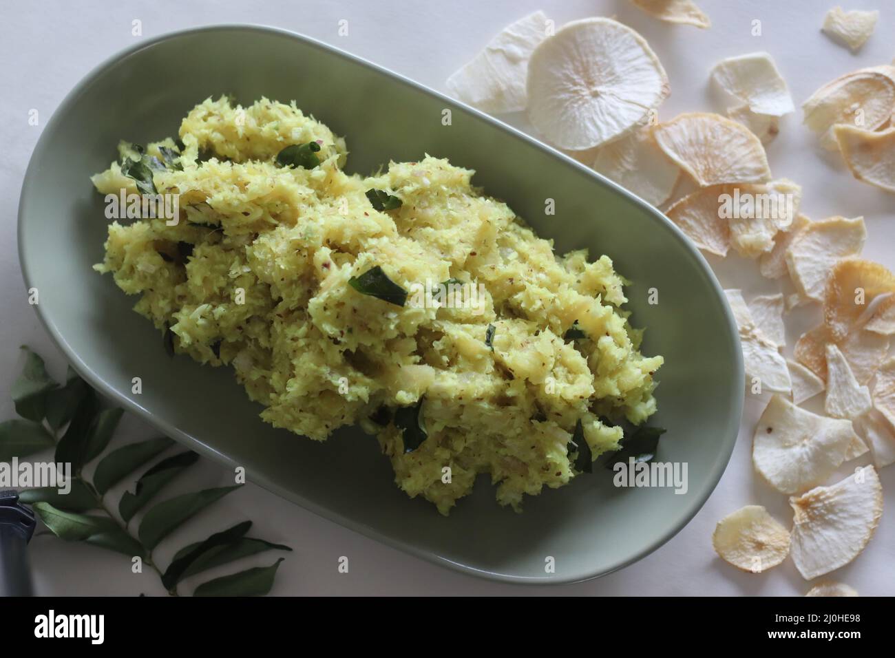 Cooked cassava roots and leaves hi-res stock photography and images - Alamy