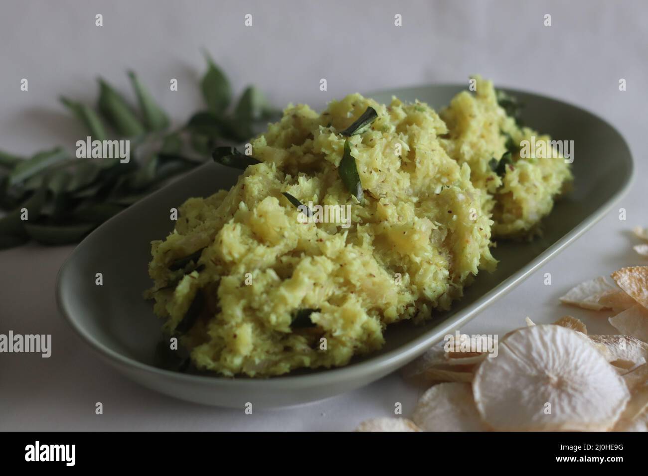 Cooked cassava roots and leaves hi-res stock photography and images - Alamy