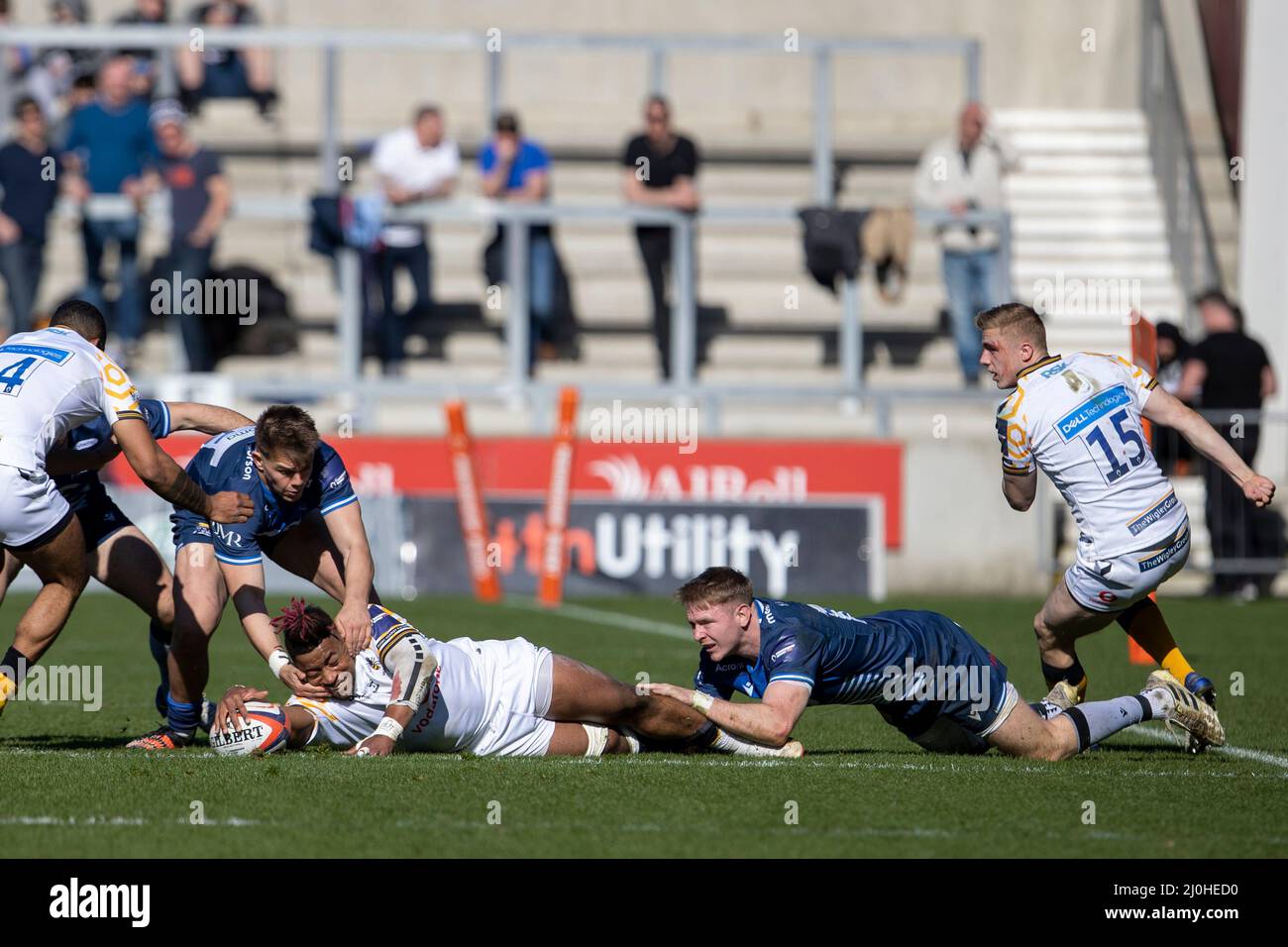 19th March 2022 ; AJ Bell Stadium, Sale, England; Premiership Rugby Cup ...