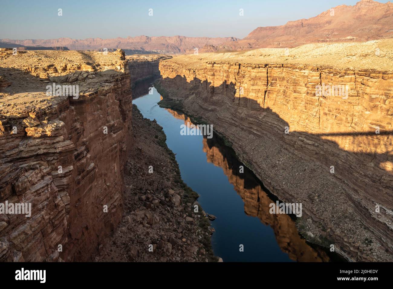 The Colorado River in Navajo Bridge Interpretive Center, Arizona Stock ...