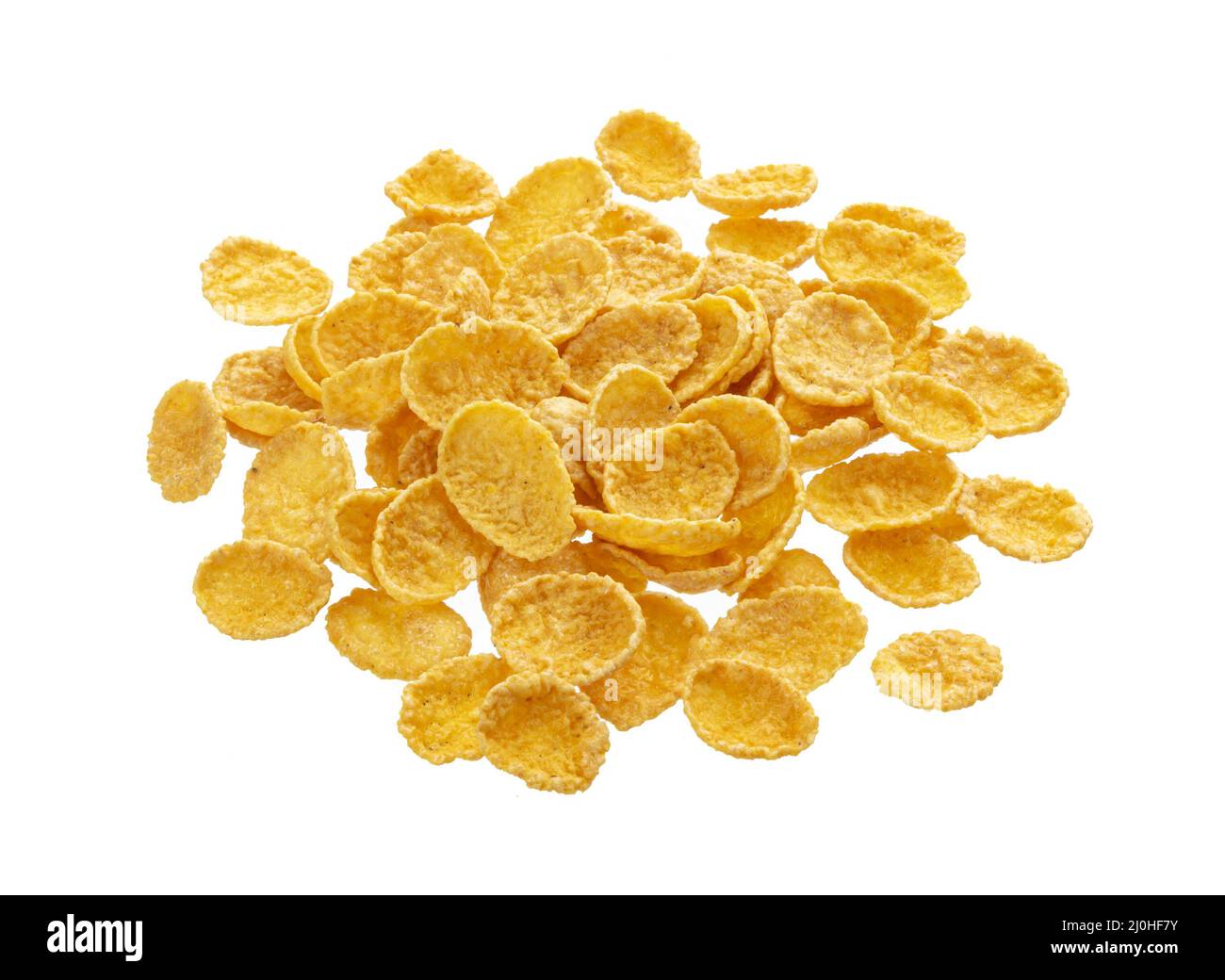 Corn flakes isolated on white background with clipping path Stock Photo ...