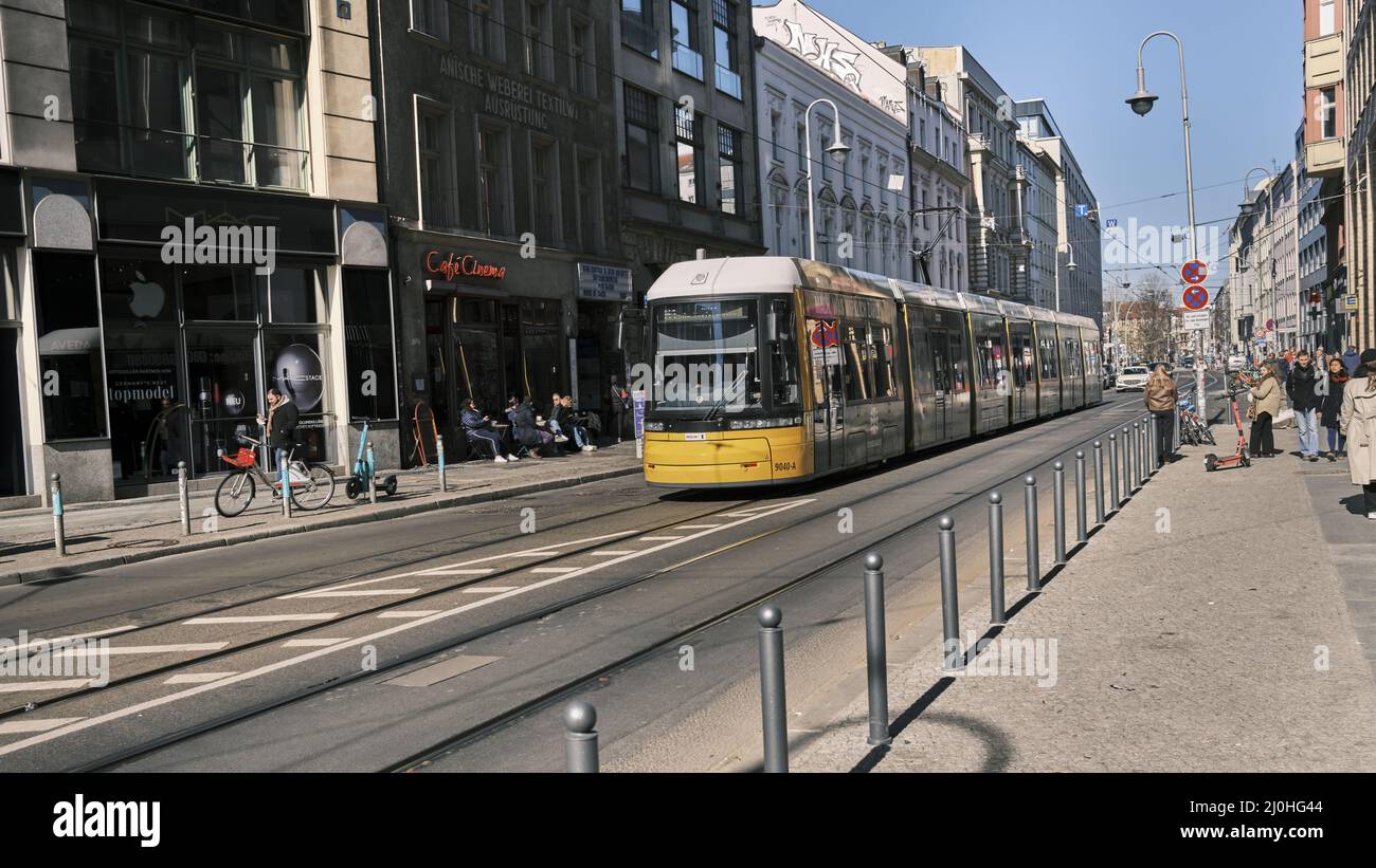 Tram passing through the street in Berlin, Germany Stock Photo - Alamy