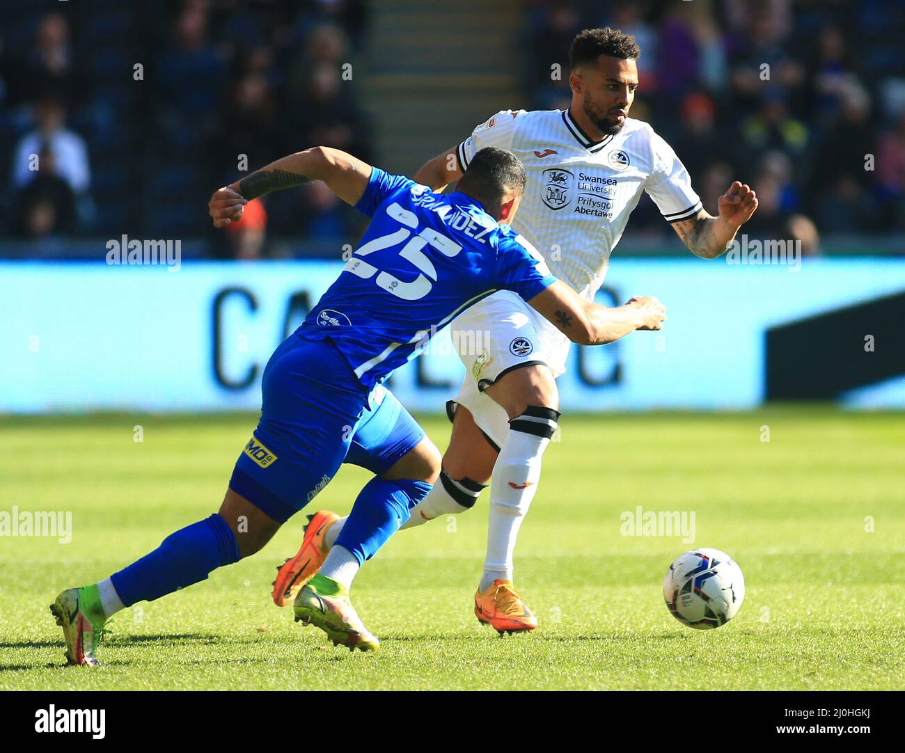 19th March 2022 ; Swansea.com stadium, Swansea, Wales; Championship ...
