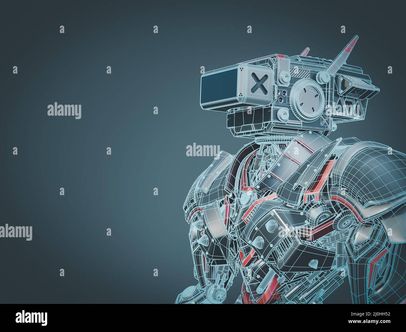 Future robot with metaverse digital cyber world technology.3d rendering Stock Photo - Alamy