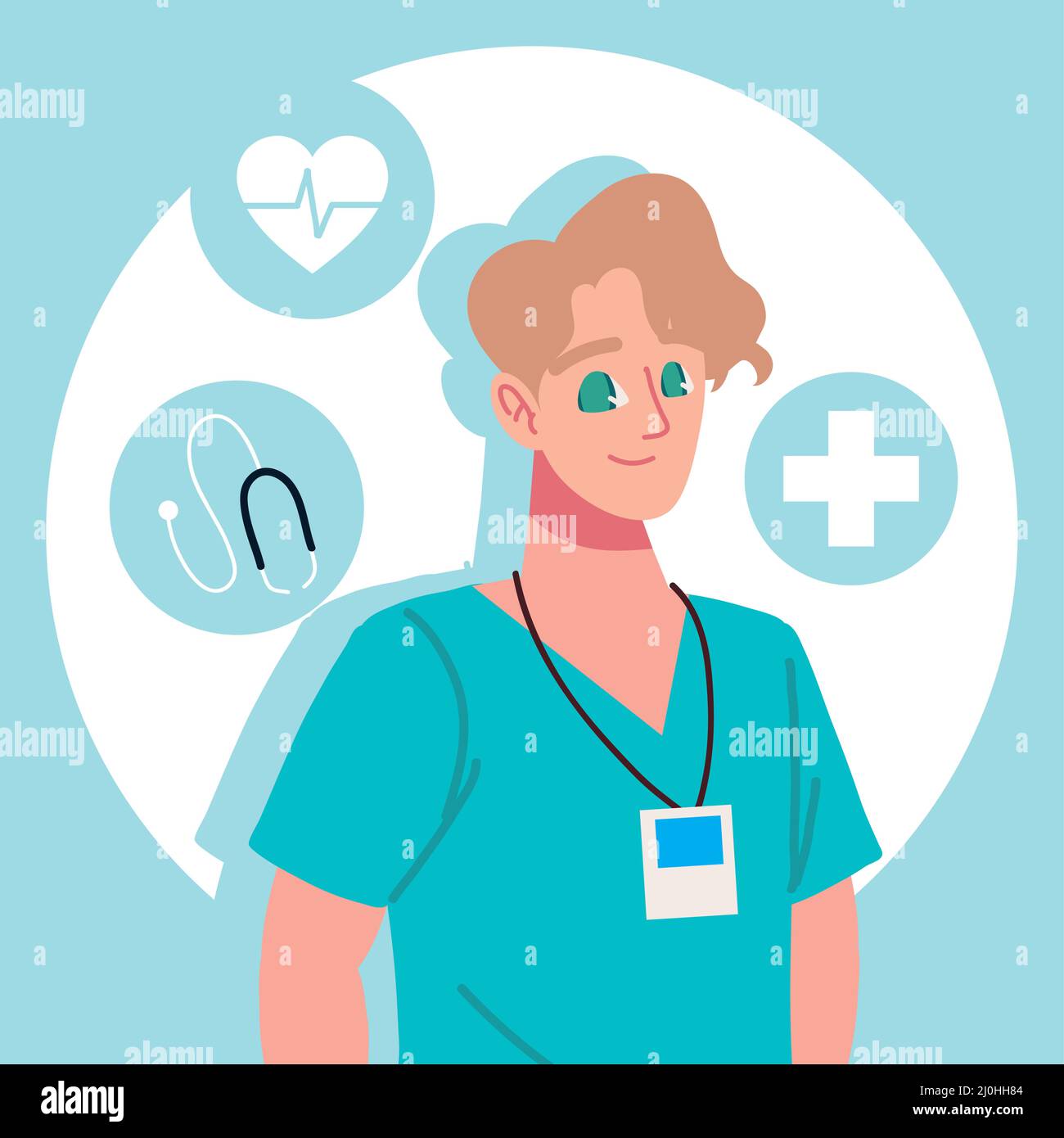 Nurse male character Stock Vector Image & Art - Alamy