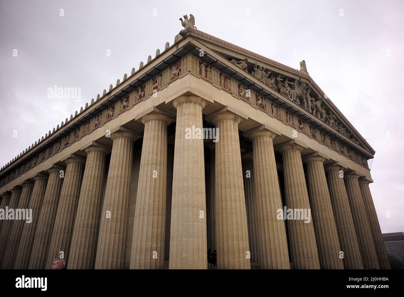 The Parthenon in Centennial Park, in Nashville, Tennessee, a full-scale replica of the original ...
