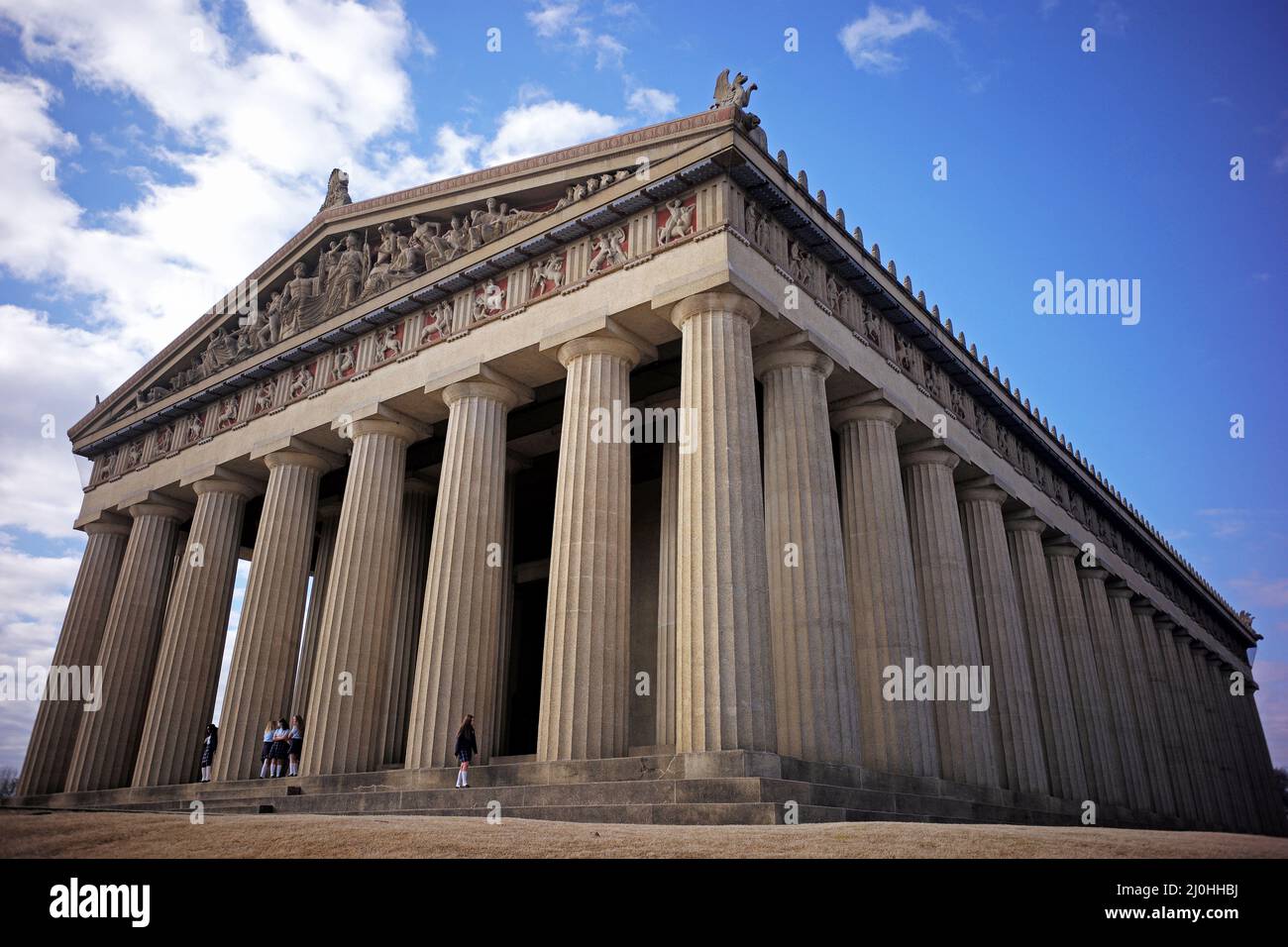 The Parthenon in Centennial Park, in Nashville, Tennessee, a full-scale replica of the original ...