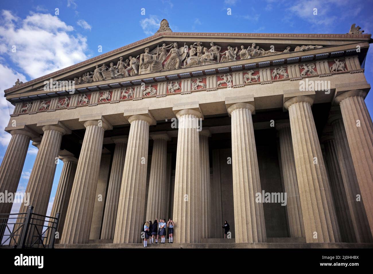 The Parthenon in Centennial Park, in Nashville, Tennessee, a full-scale replica of the original ...
