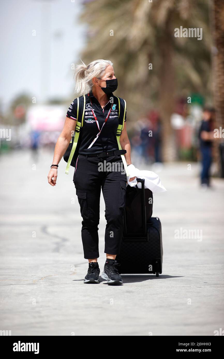 Sakhir, Bahrain. 19th Mar, 2022. Angela Cullen (GBR, Mercedes-AMG ...