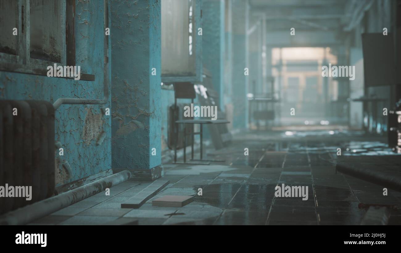 Interior of the abandoned soviet building Stock Photo - Alamy