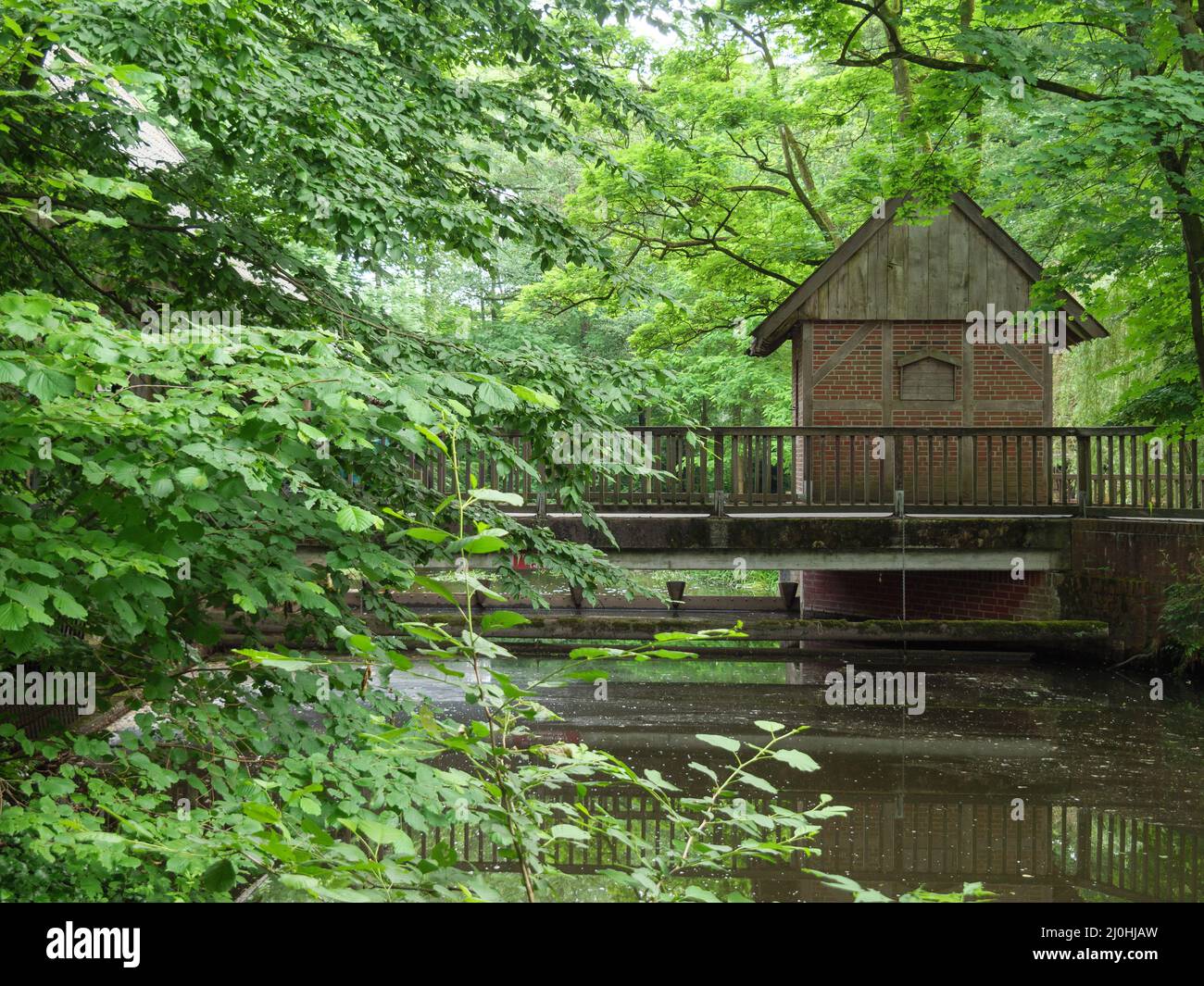 Mill at a river Stock Photo - Alamy