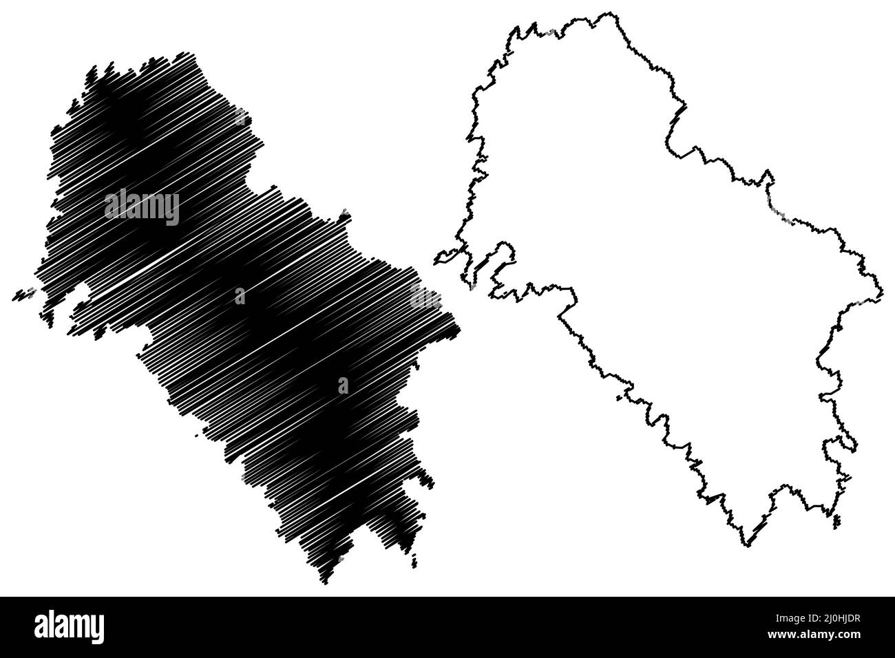 Ios island (Hellenic Republic, Greece, Cyclades archipelago) map vector ...