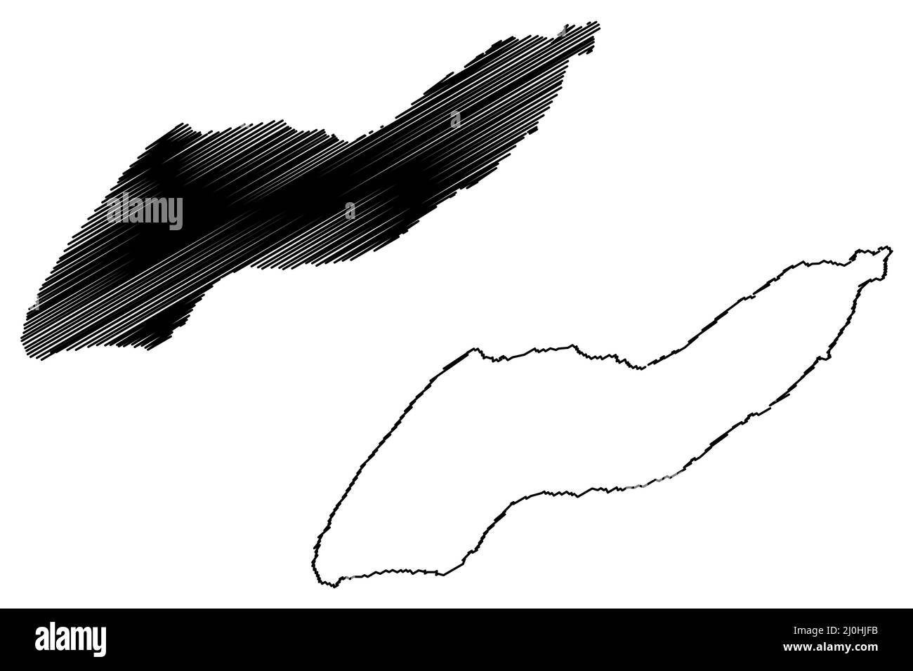 Icaria island (Hellenic Republic, Greece, Aegean Sea) map vector ...