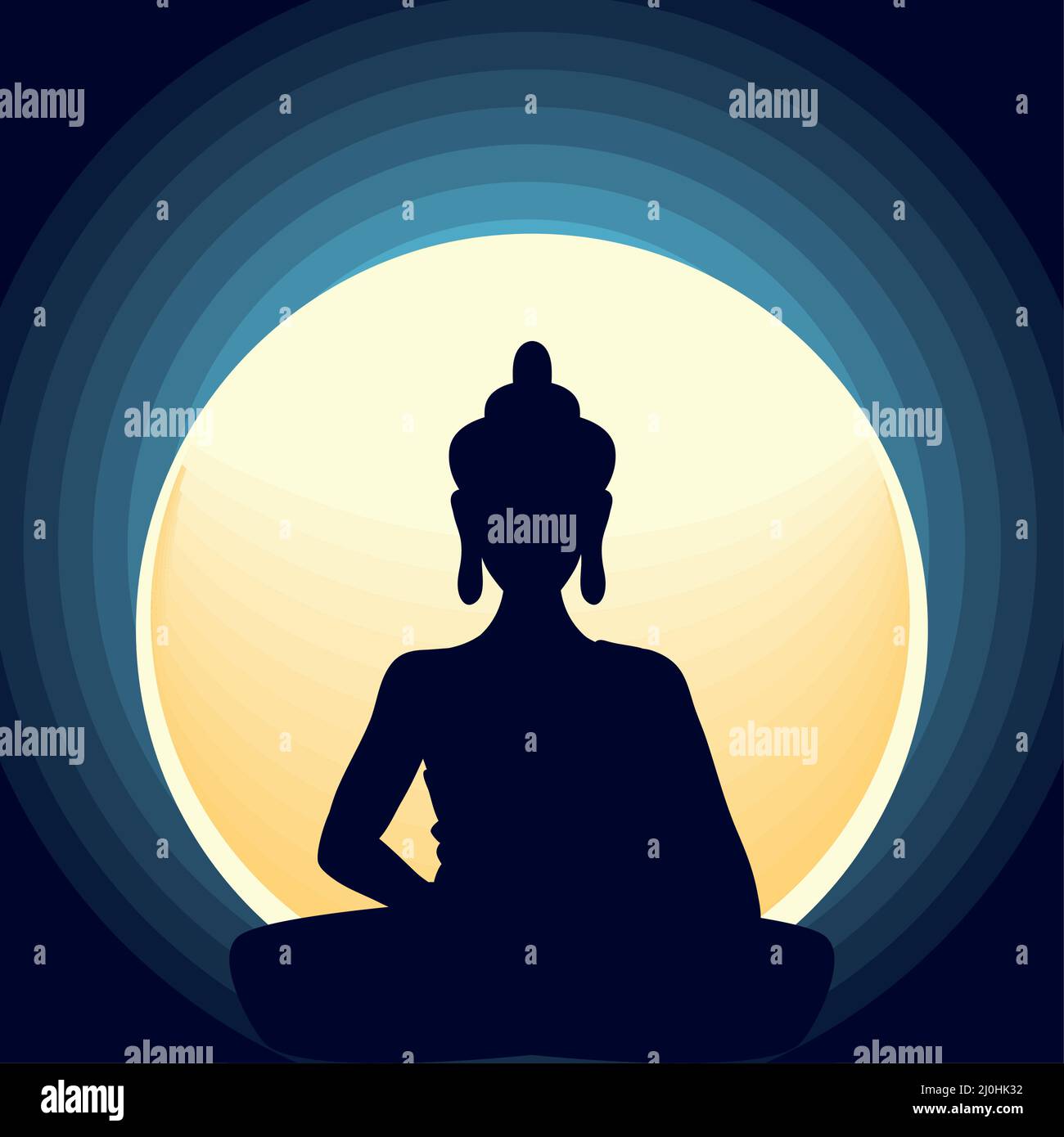 silhouette buddah statue Stock Vector Image & Art - Alamy