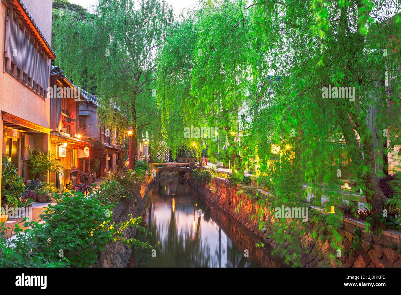 Shimoda, Japan on the canal of Perry road at night Stock Photo - Alamy