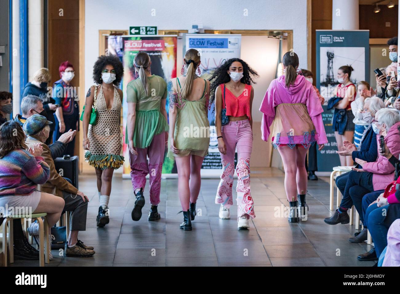 Edinburgh, Scotland. Sat 19 March 2022. Models at the annual fashion ...