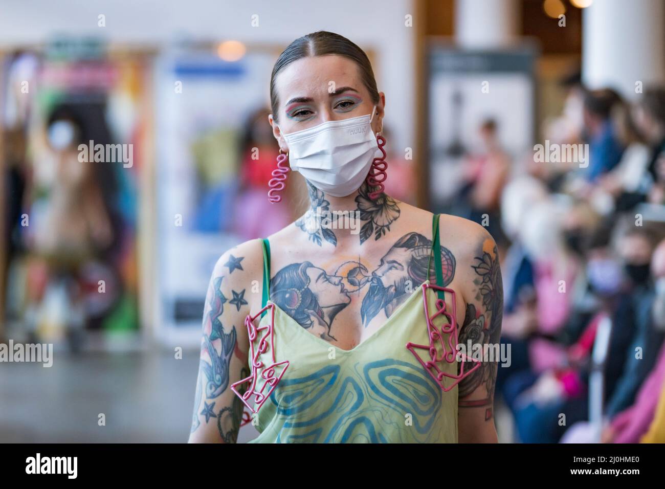 Edinburgh, Scotland. Sat 19 March 2022. Models at the annual fashion ...