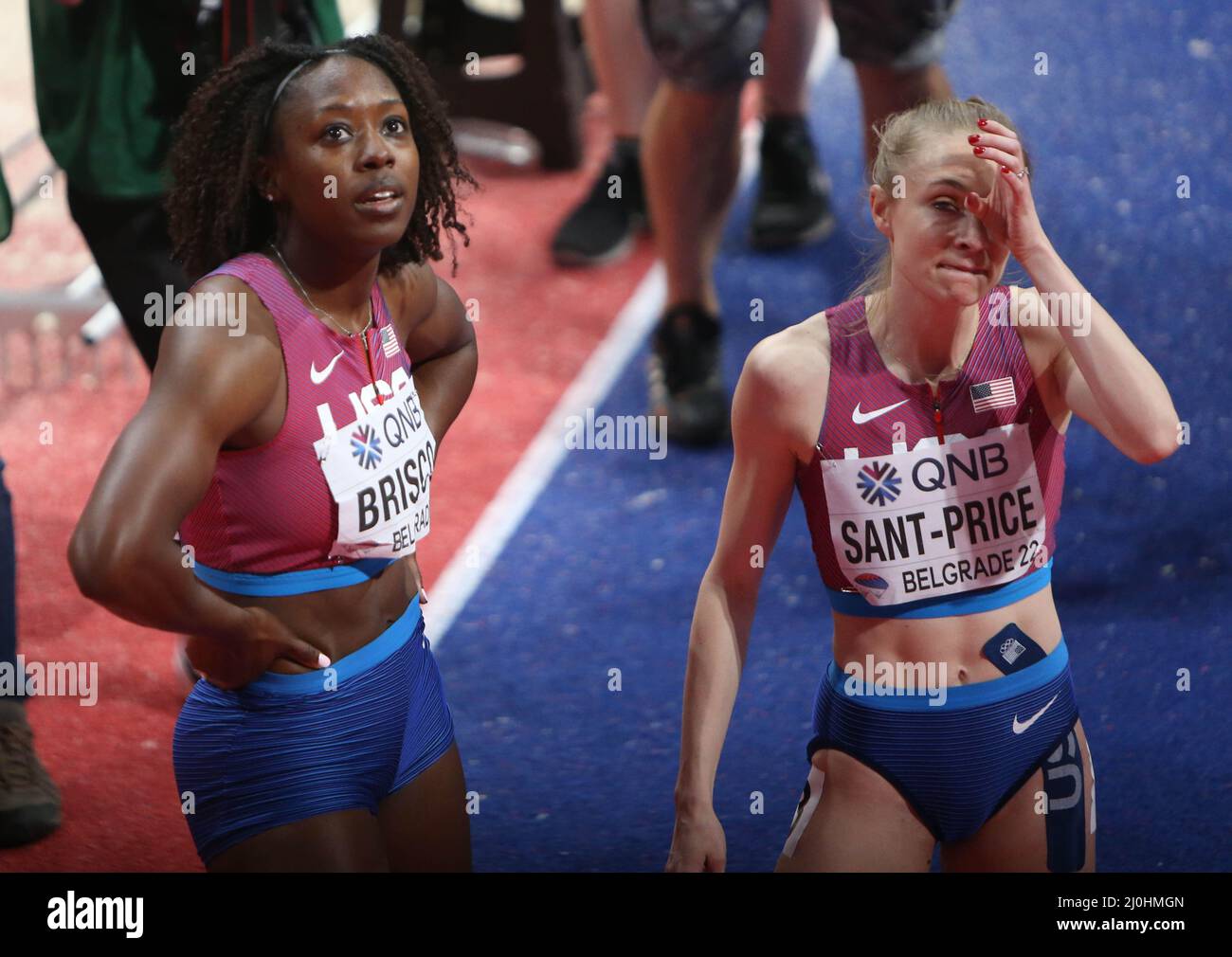 Mikiah BRISCO of USA, Marybeth SANT-PRICE of USA, 60 M Women during the ...