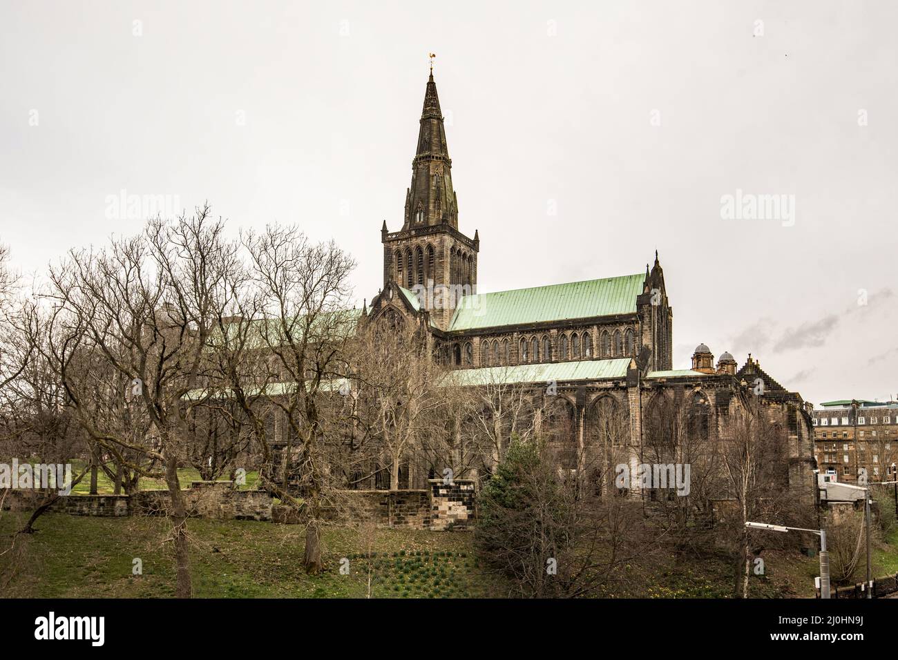 Glasgow Cathedral a medieval Gothic architecture building in Castle St ...