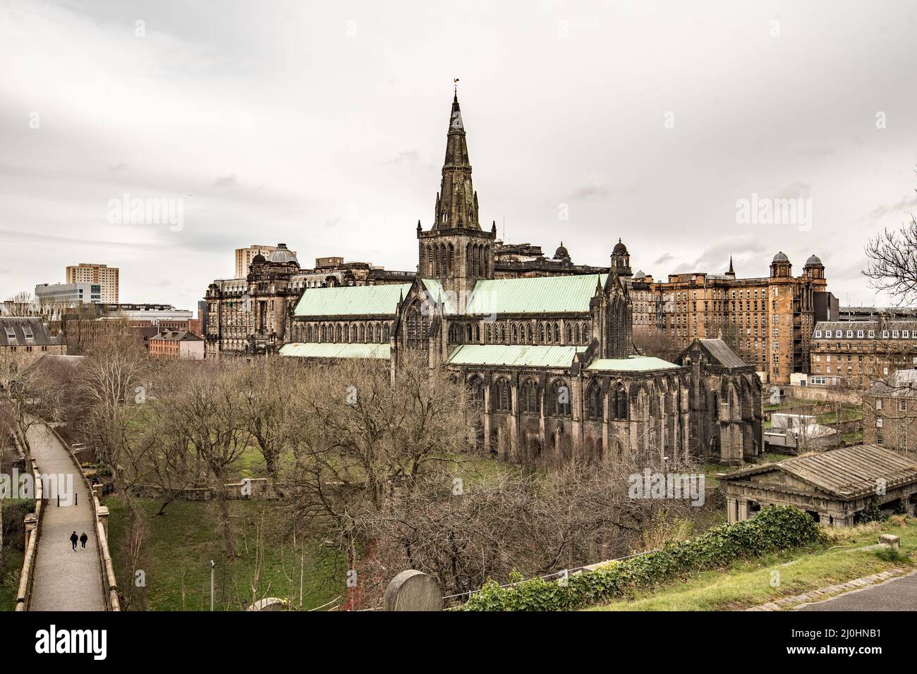 Glasgow Cathedral a medieval Gothic architecture building in Castle St ...