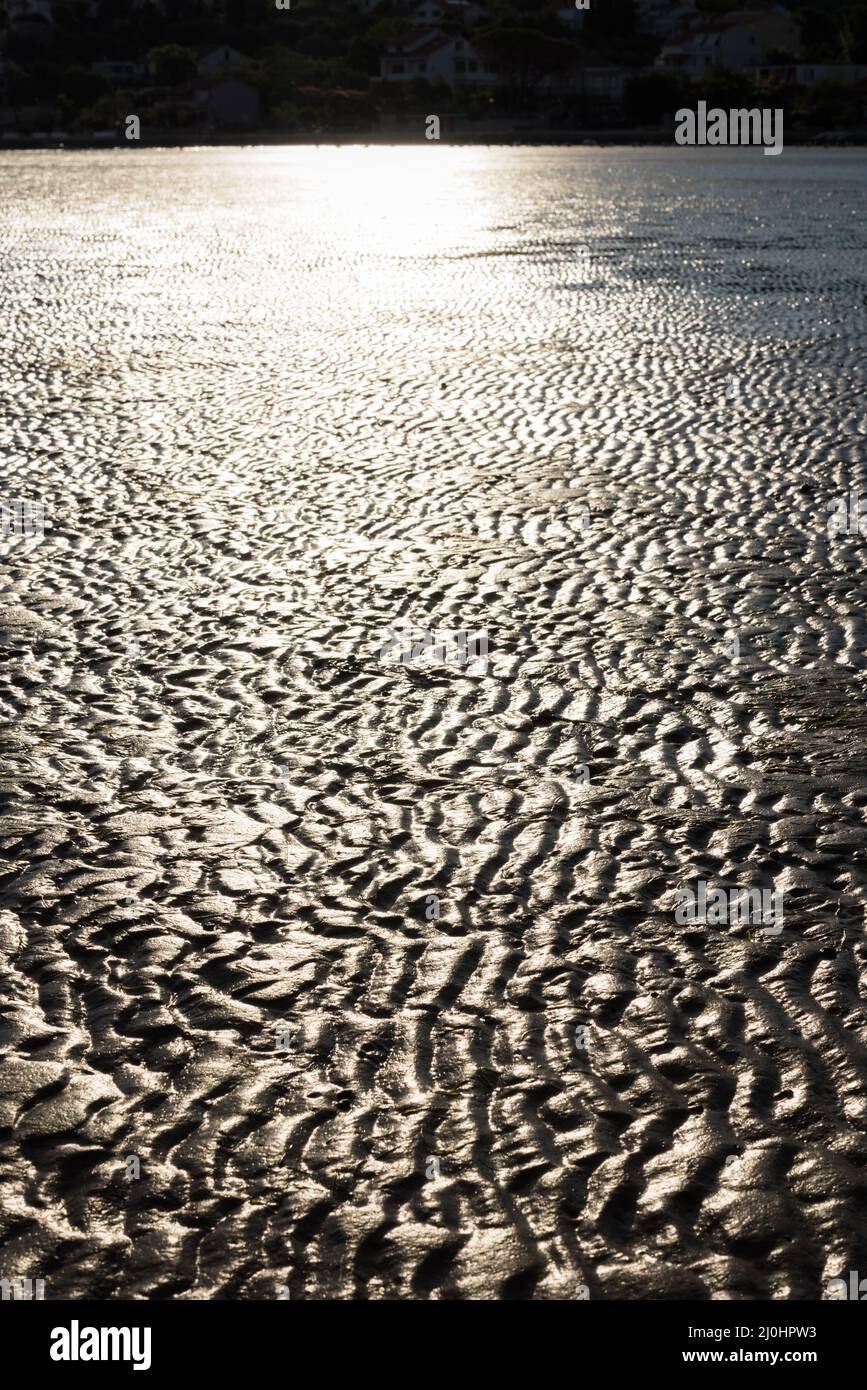 Sand ripples at low tide on island of rab Stock Photo - Alamy