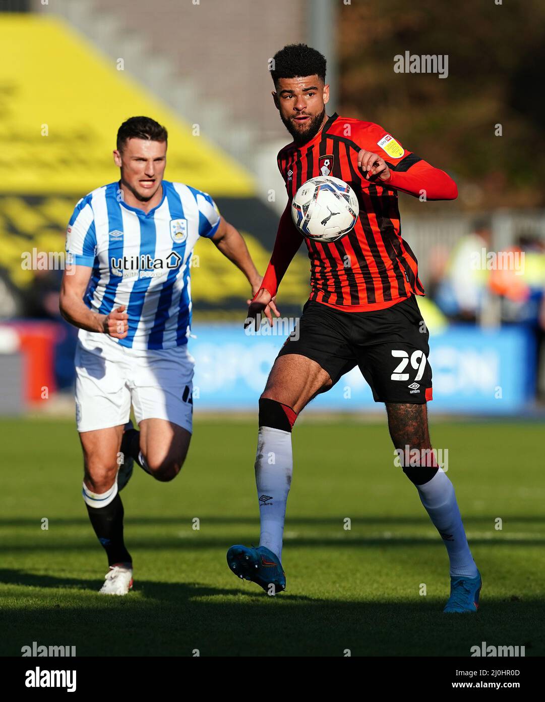 Bournemouth's Philip Billing (right) and Huddersfield Town's Matty ...